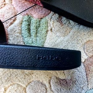 bebe | Shoes | Bebe Pink Ombre Glitter Fraida Sandals Slides | Poshmark